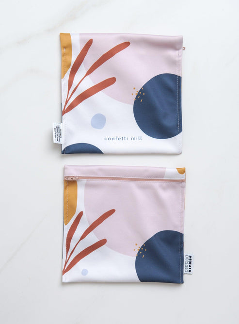 Set of 3 Reusable snack bags | Reusable Lunch Bags | Confetti Mill ...